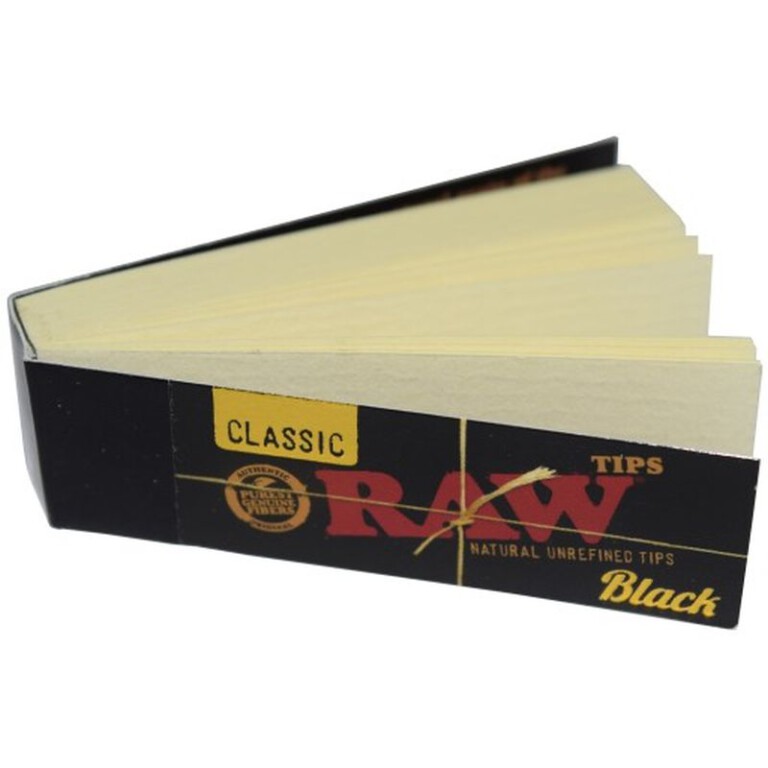 RAW BLACK Filtry naturalne 50 filtrów - Cannabis Spot